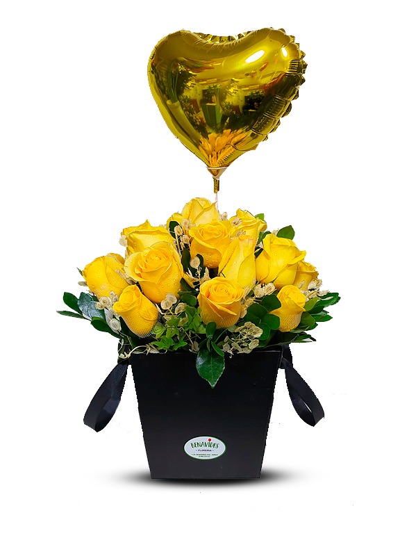 Box rosas amarillas - Florería Benavides